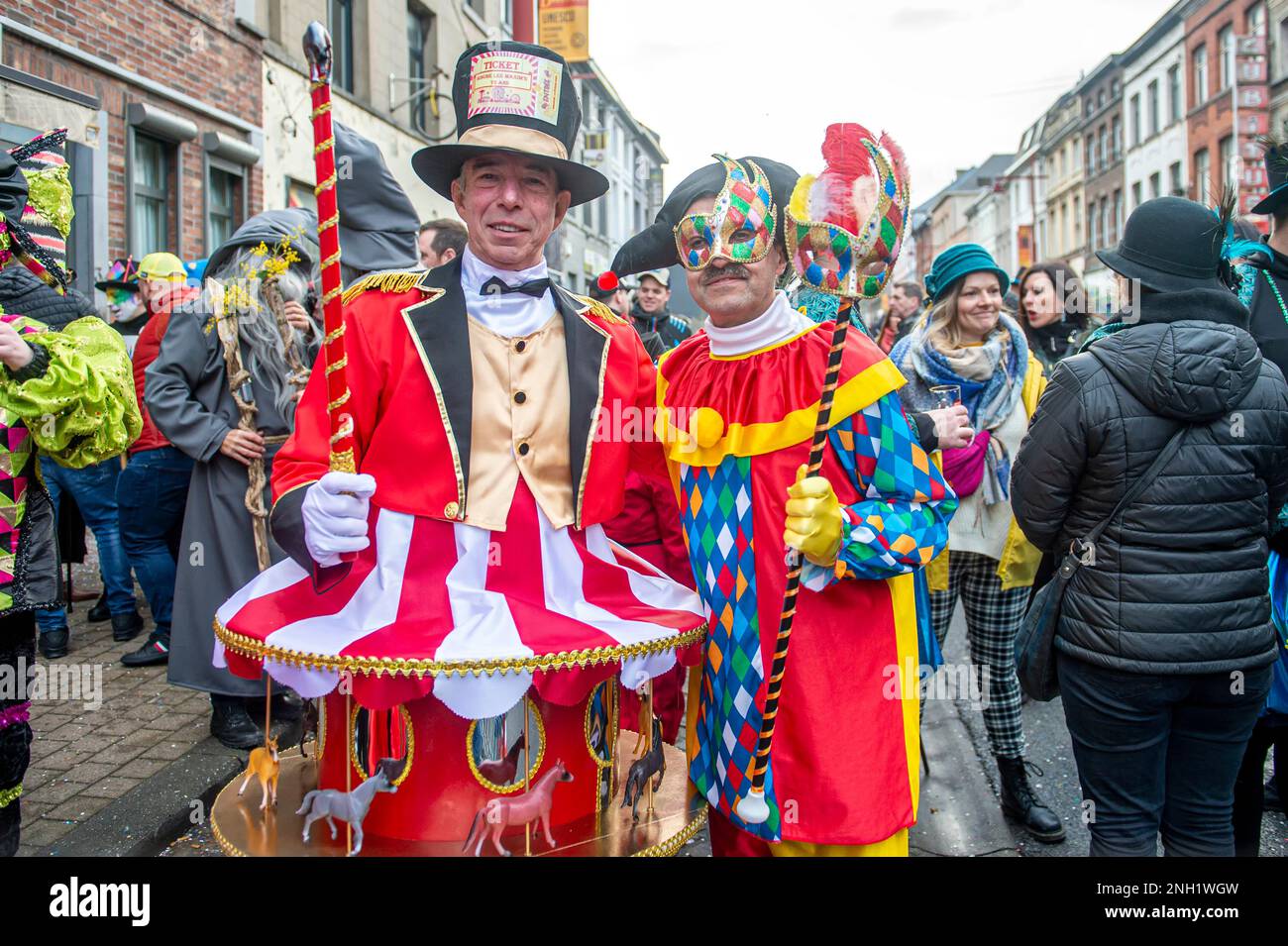 Carnaval de Binche dimanche gras Stock Photo - Alamy