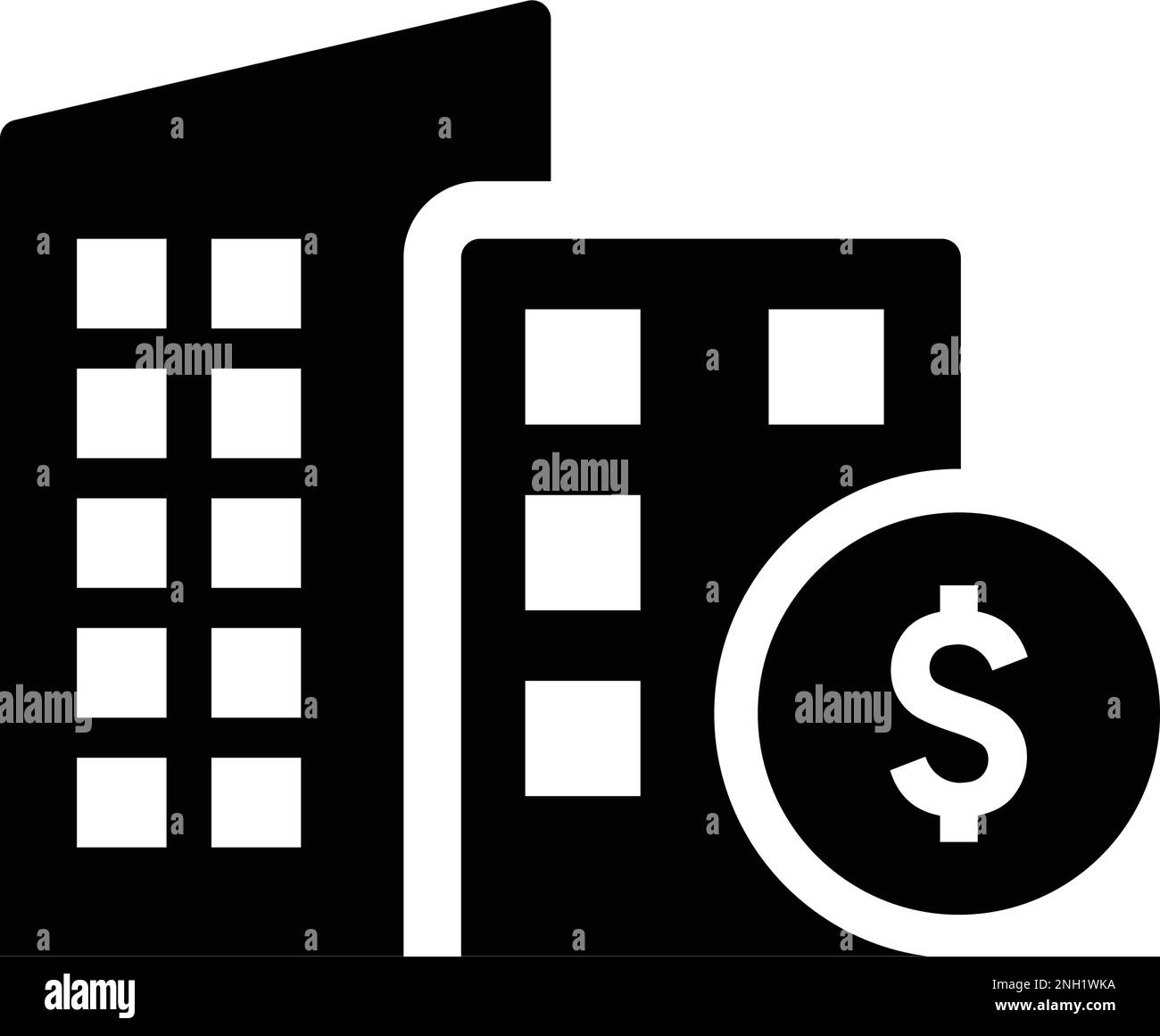 Commercial Building icon. Flat style vector EPS use in infographics,web ...