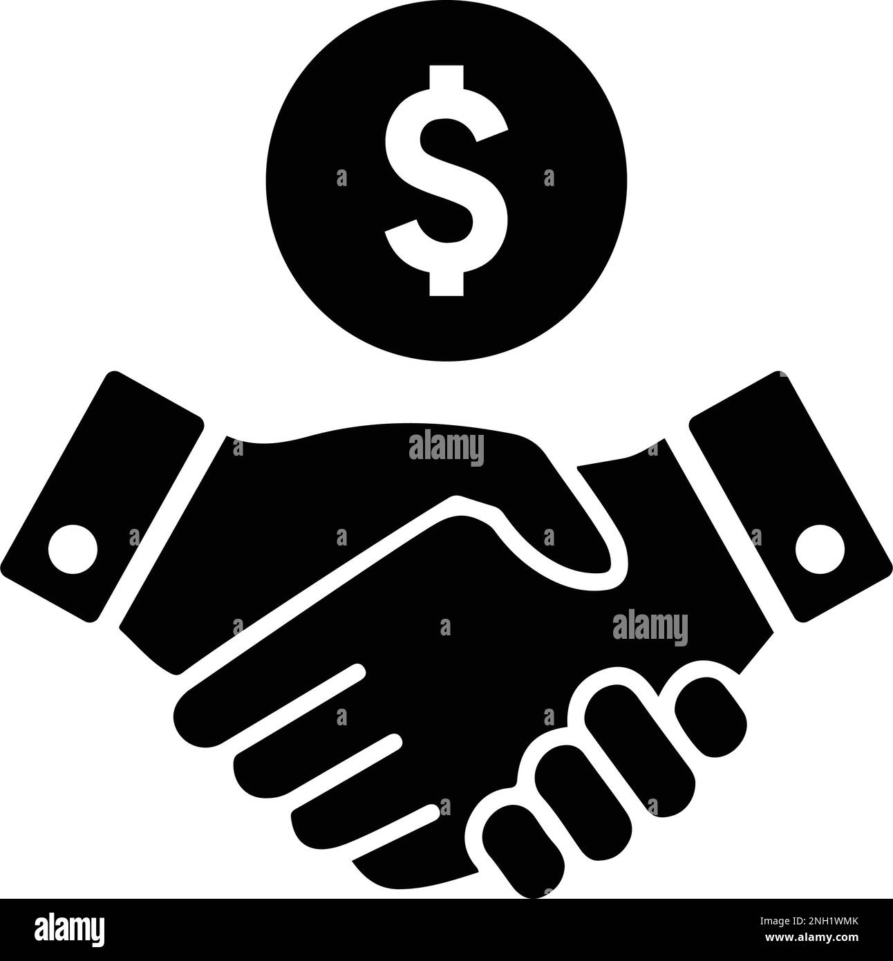 Dollar, Business Deal Icon. Flat style vector EPS use in infographics ...