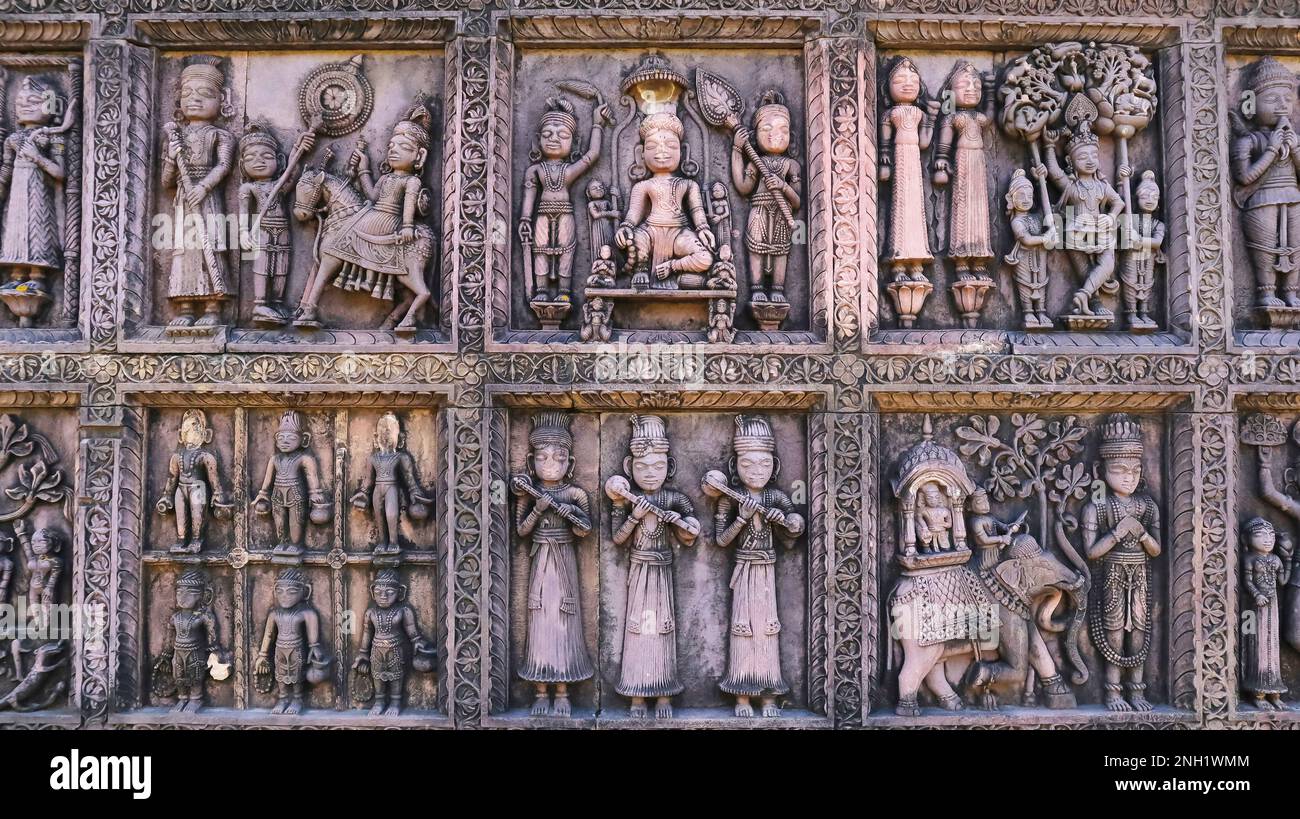 Ancient Carvings of Hindu God and Goddess on the Sanka Shyamji Temple ...