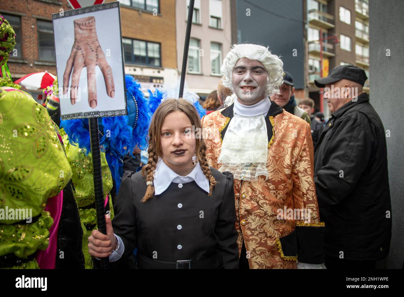 Carnaval de Binche dimanche gras Stock Photo - Alamy
