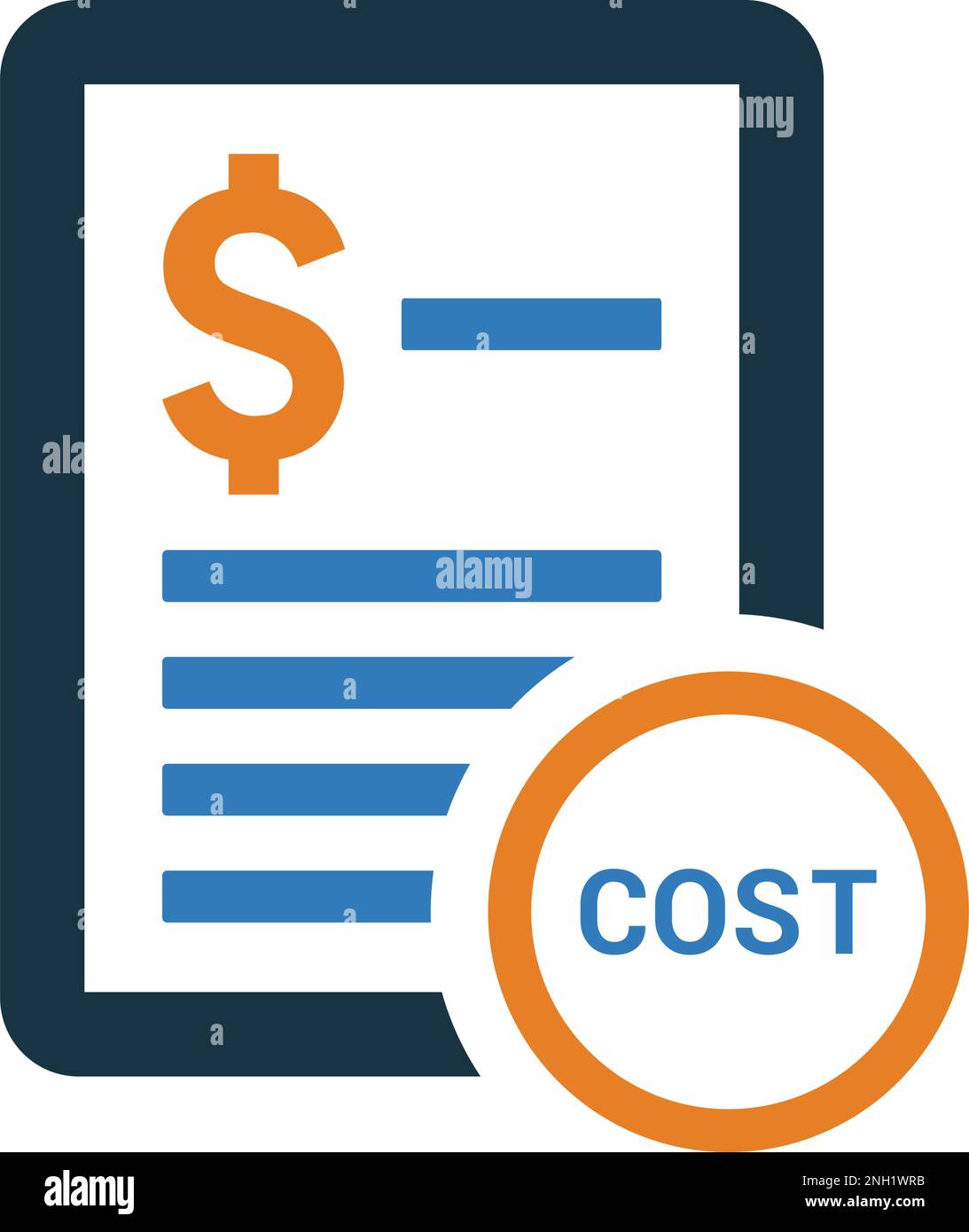 Cost Statement icon. Flat style vector EPS use in infographics,web design, presentations and on ...