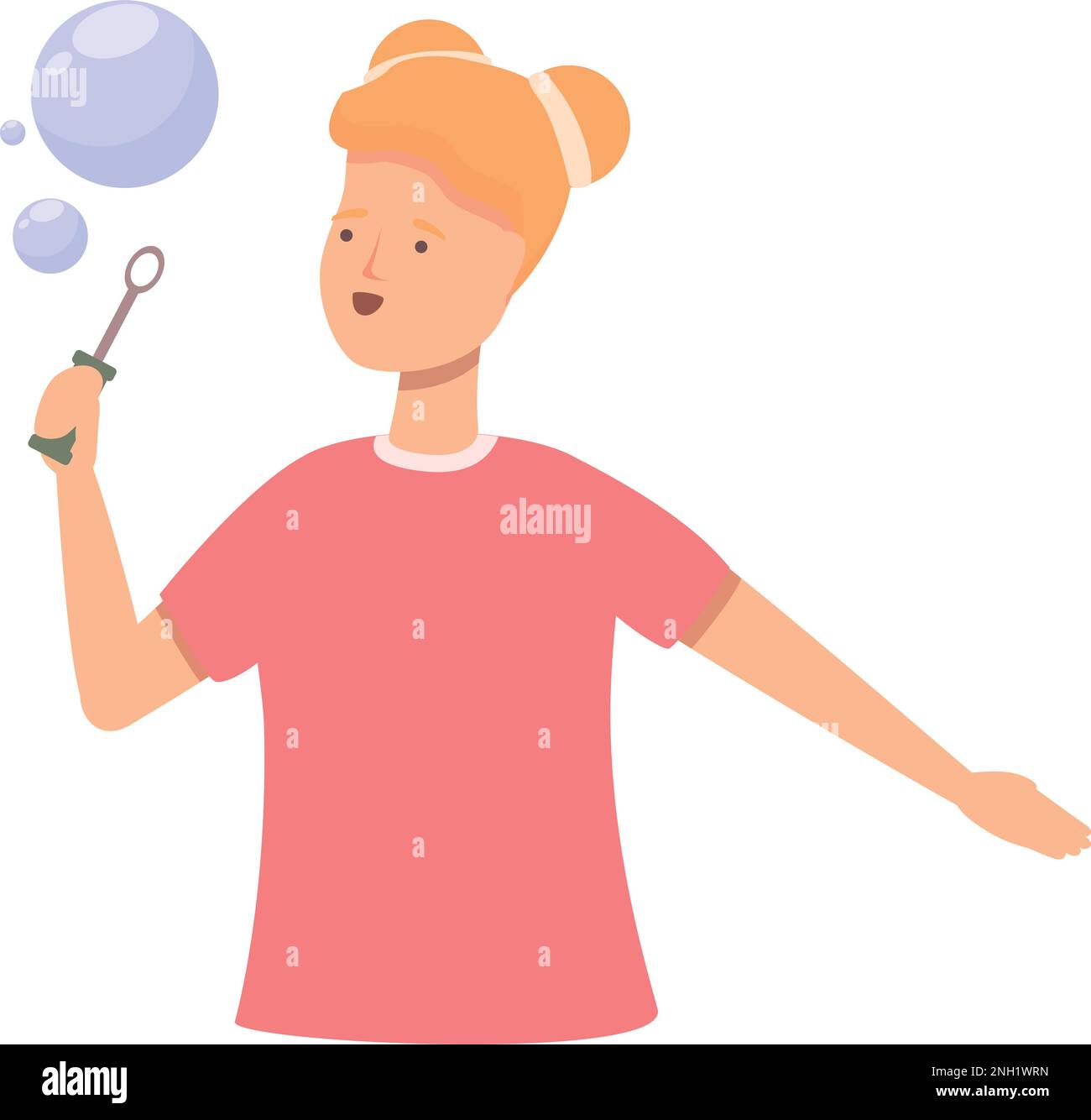 Blowing boy bubble wand Cut Out Stock Images & Pictures - Alamy
