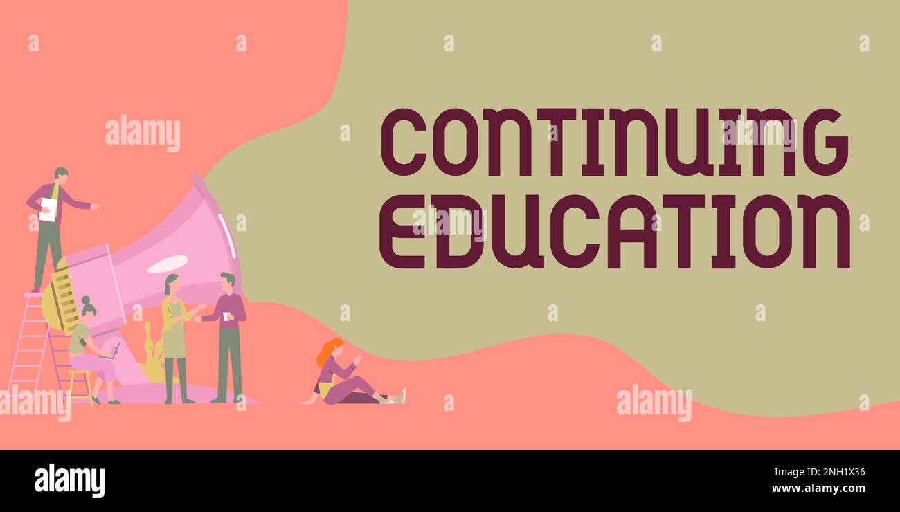 Text showing inspiration Continuing Education. Internet Concept ...