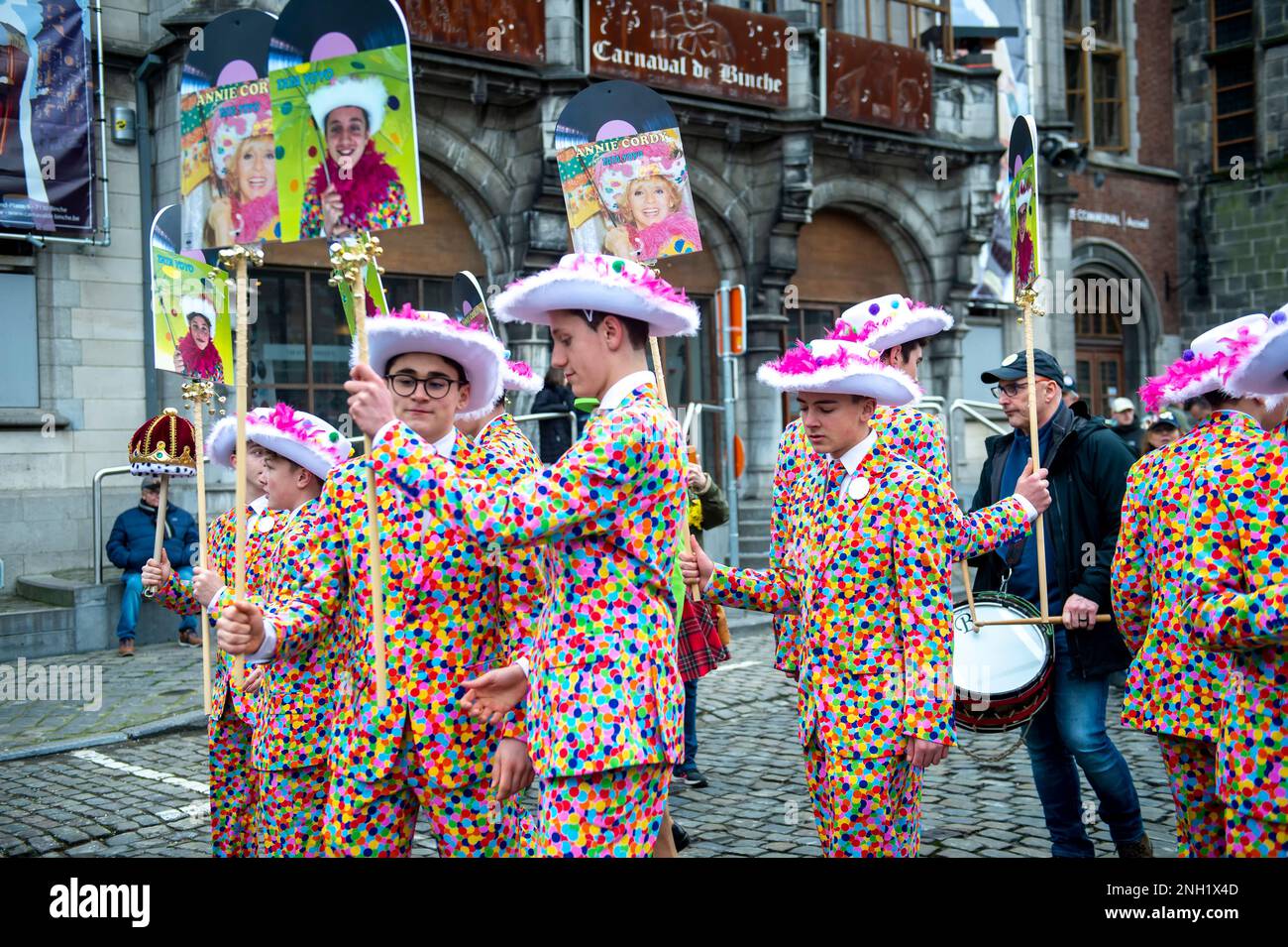 Carnaval de Binche dimanche gras Stock Photo - Alamy