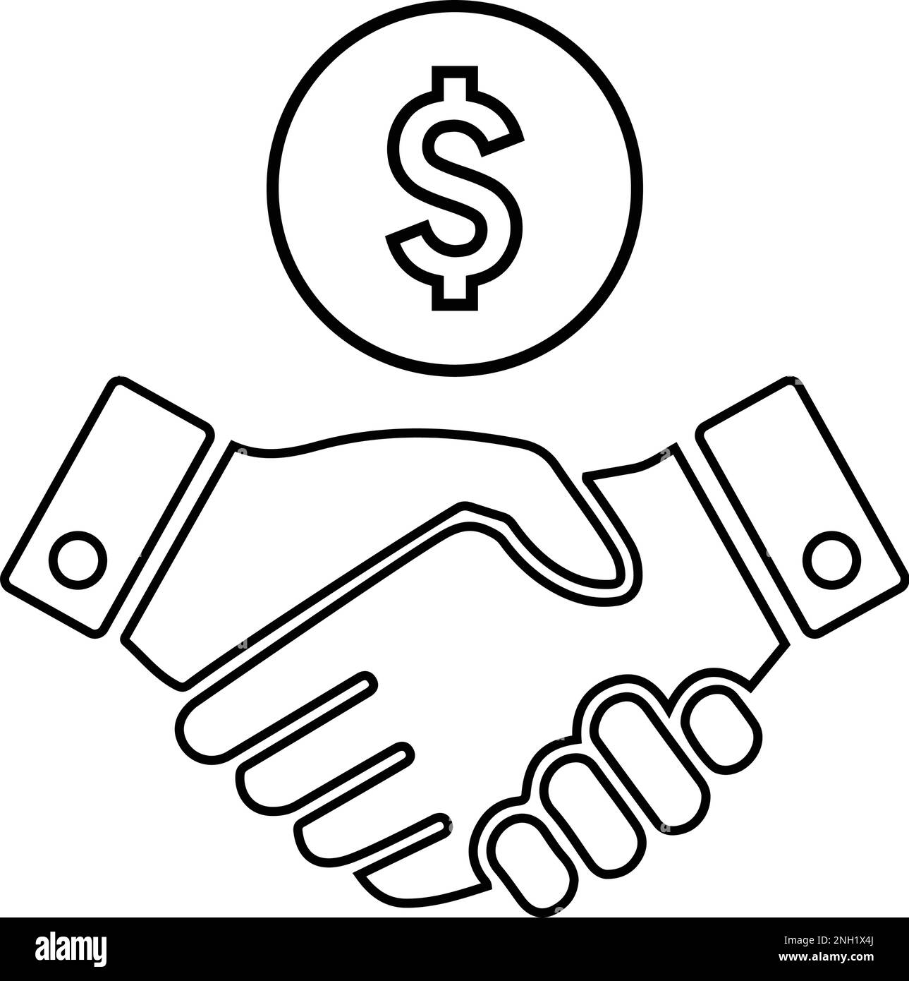 Dollar, Business Deal Icon. Flat style vector EPS use in infographics ...