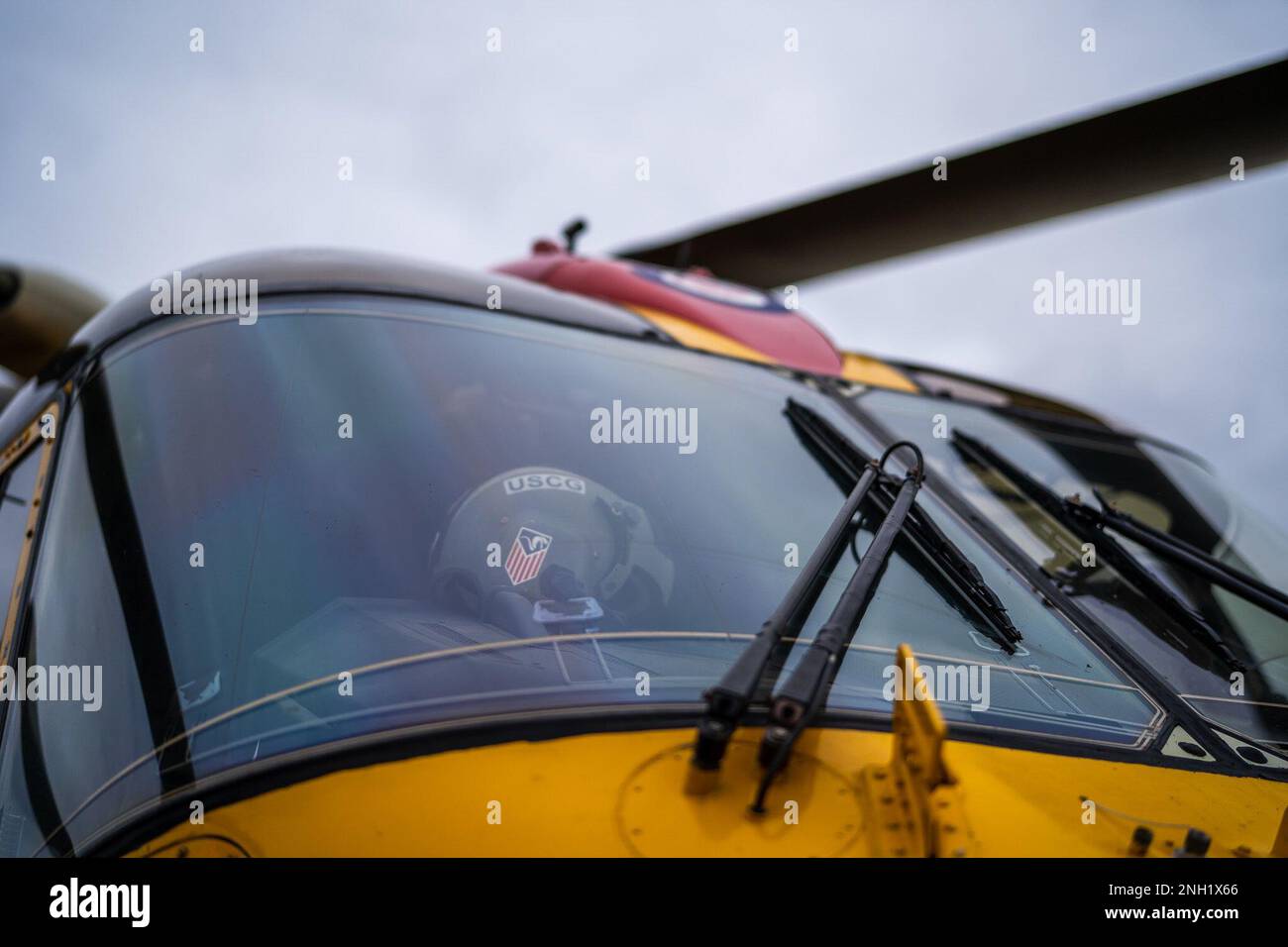 A Royal Canadian Air Force CH-149 Cormorant helicopter aircrew from 442 Transport and rescue ...