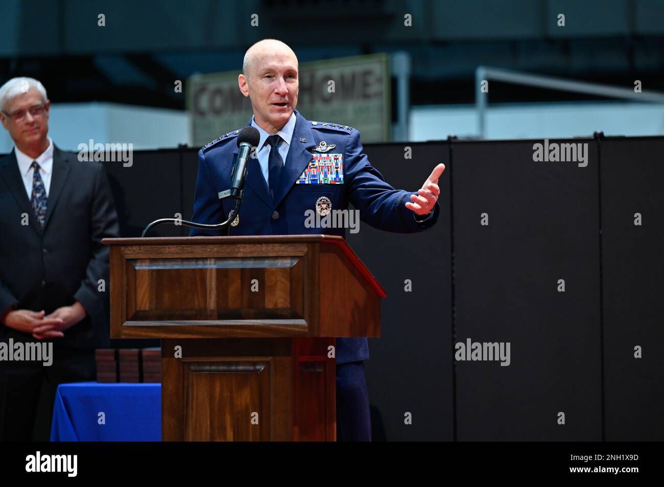 Gen. David Allvin, Vice Chief of the Air Force, presents the 2021 ...