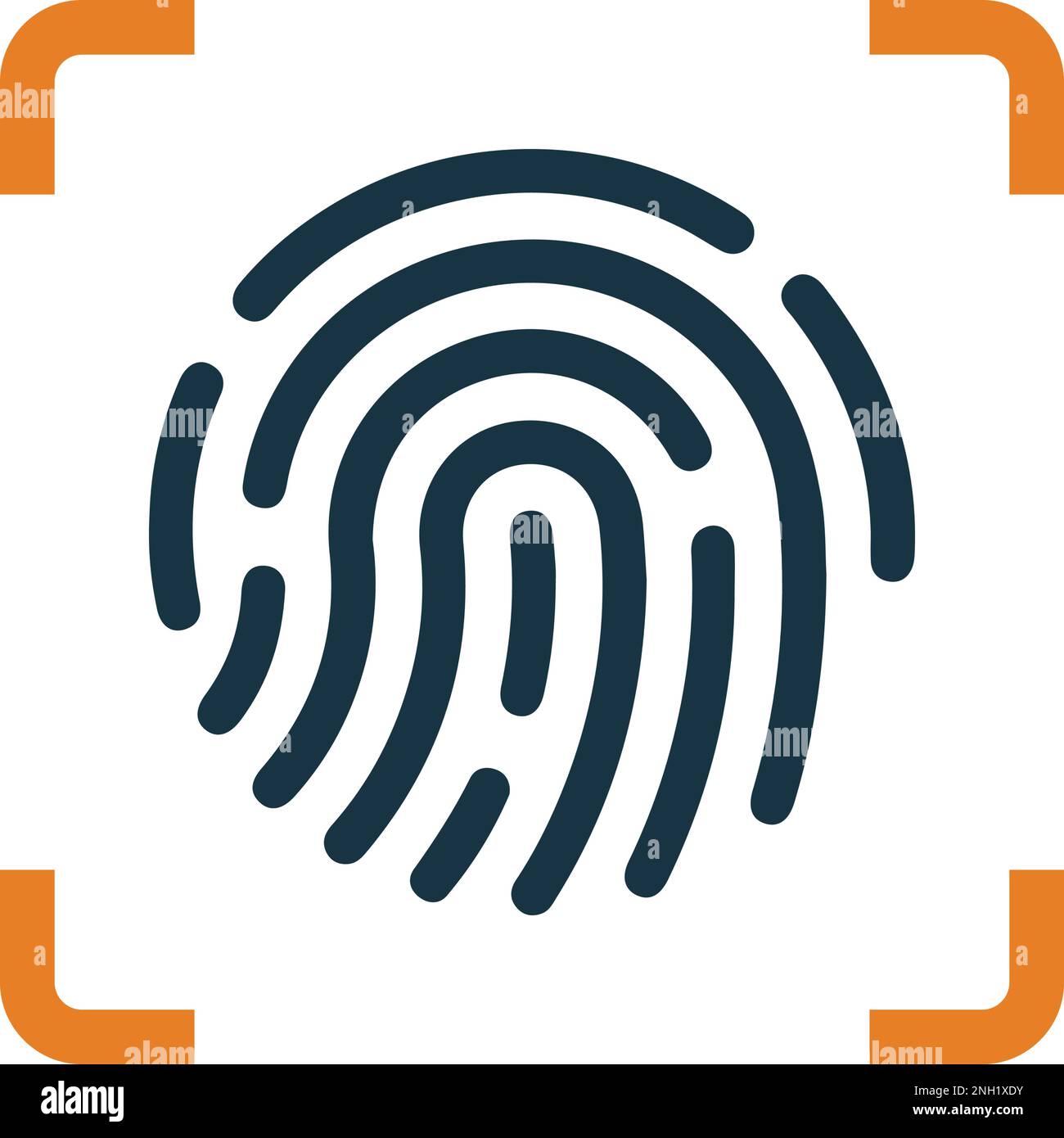 Fingerprint icon use in mobile and app development or commercial ...