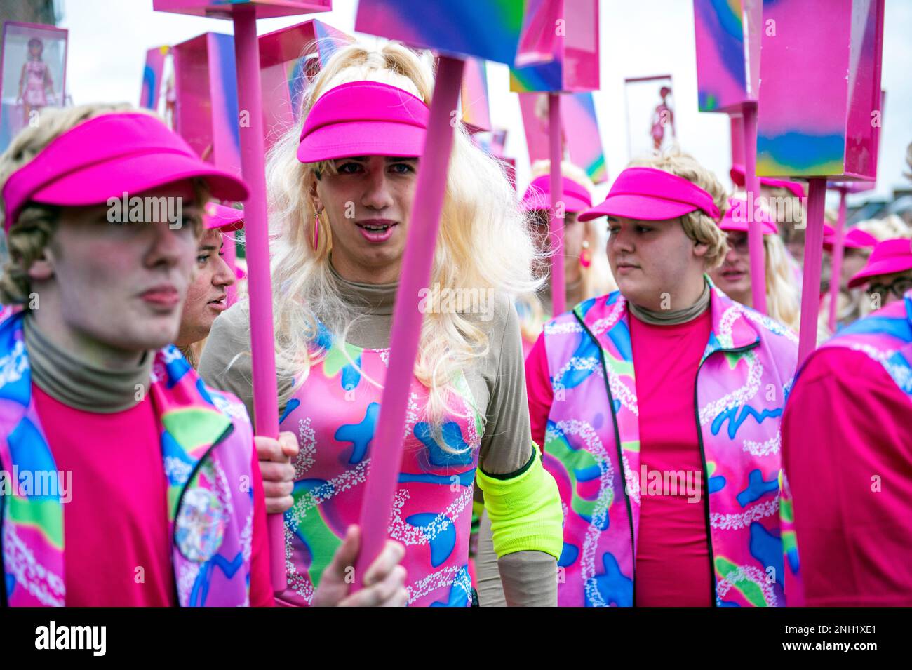 Carnaval de Binche dimanche gras Stock Photo - Alamy