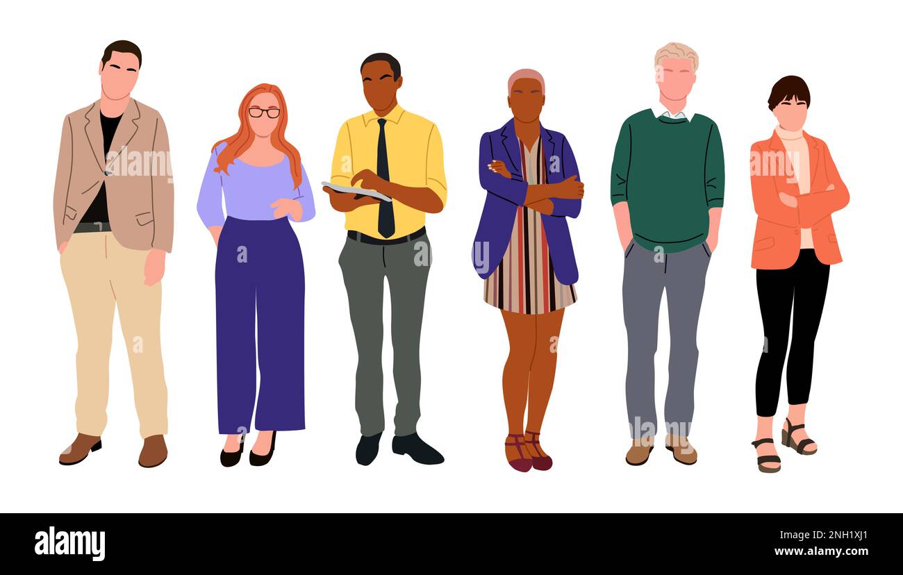 Business people team standing vector on white Stock Vector Image & Art ...