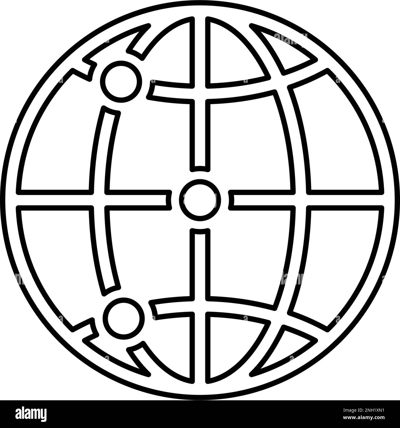 Global Communication Icon Fully Editable Vector Eps Use For Printed Materials And Infographics