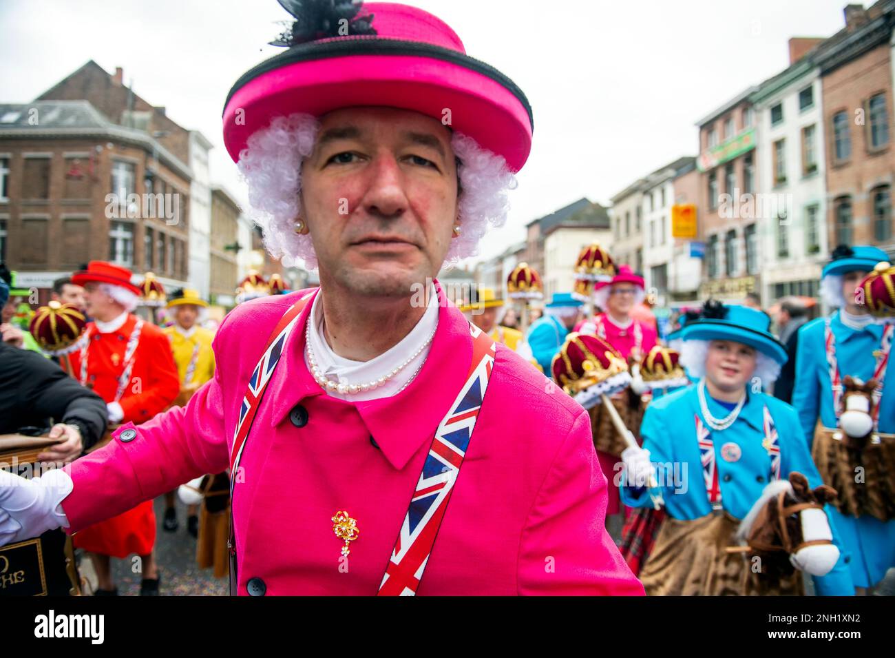 Carnaval de Binche dimanche gras Stock Photo - Alamy