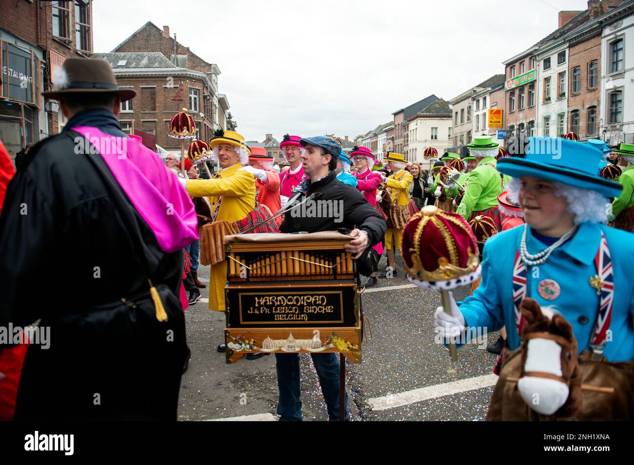Carnaval de Binche dimanche gras Stock Photo - Alamy