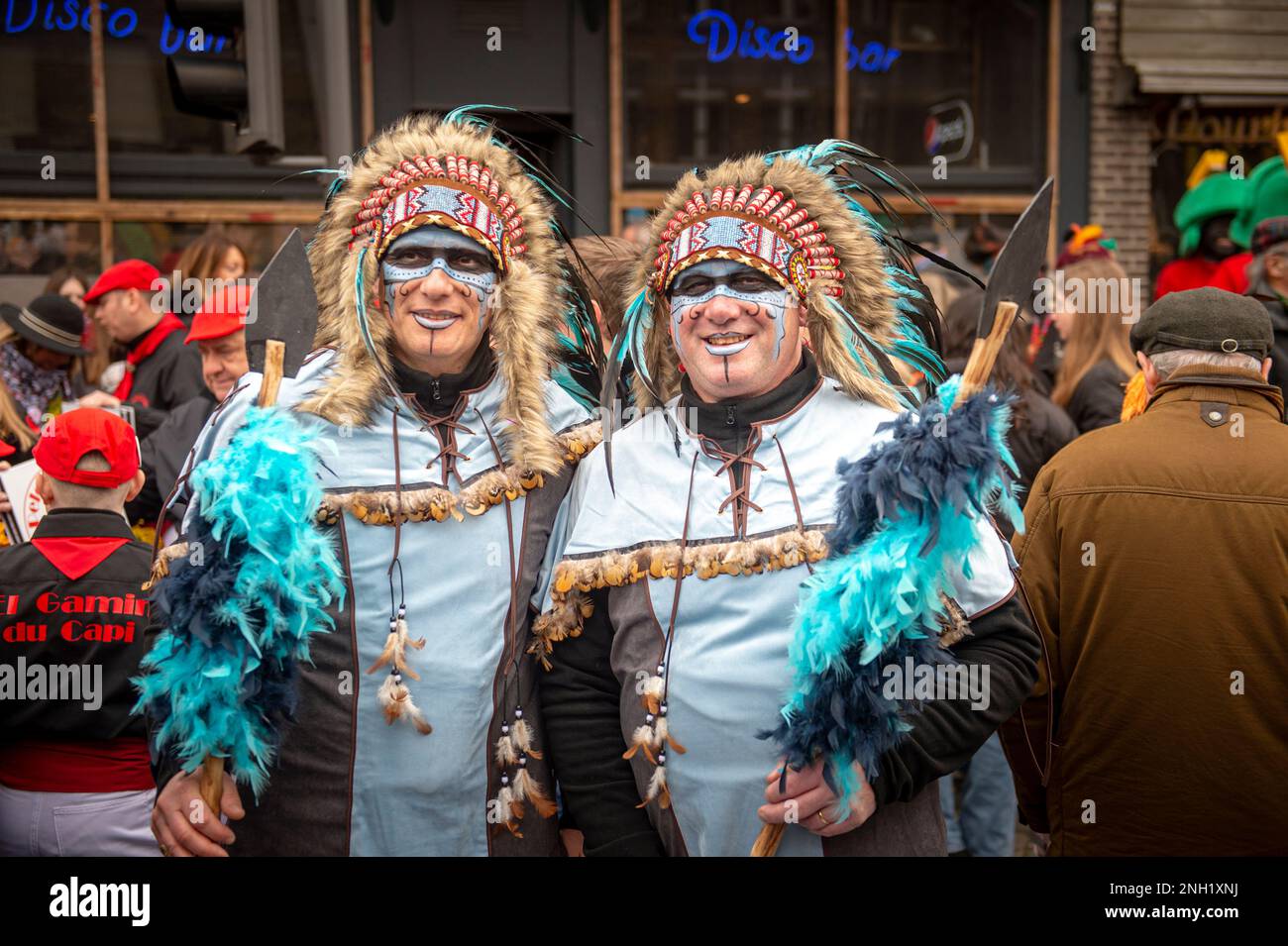 Carnaval de Binche dimanche gras Stock Photo - Alamy