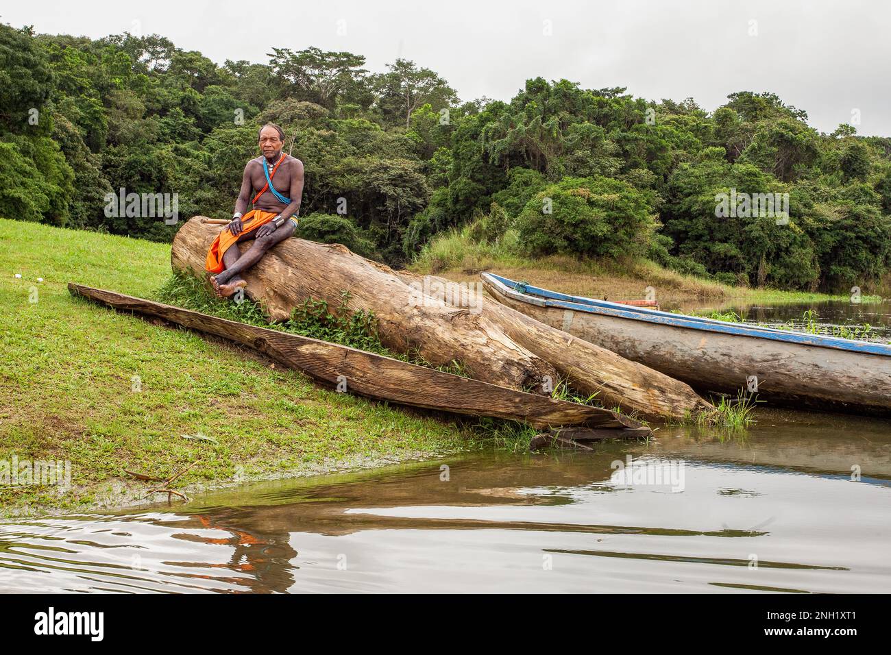 The shaman or village medicine man of an indigenous Embera village in ...