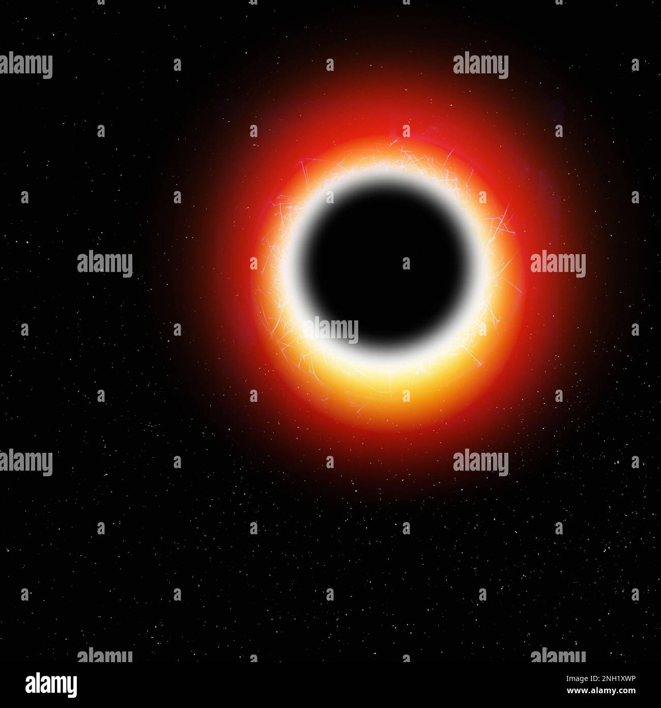 Hawking radiation, conceptual illustration Stock Photo - Alamy