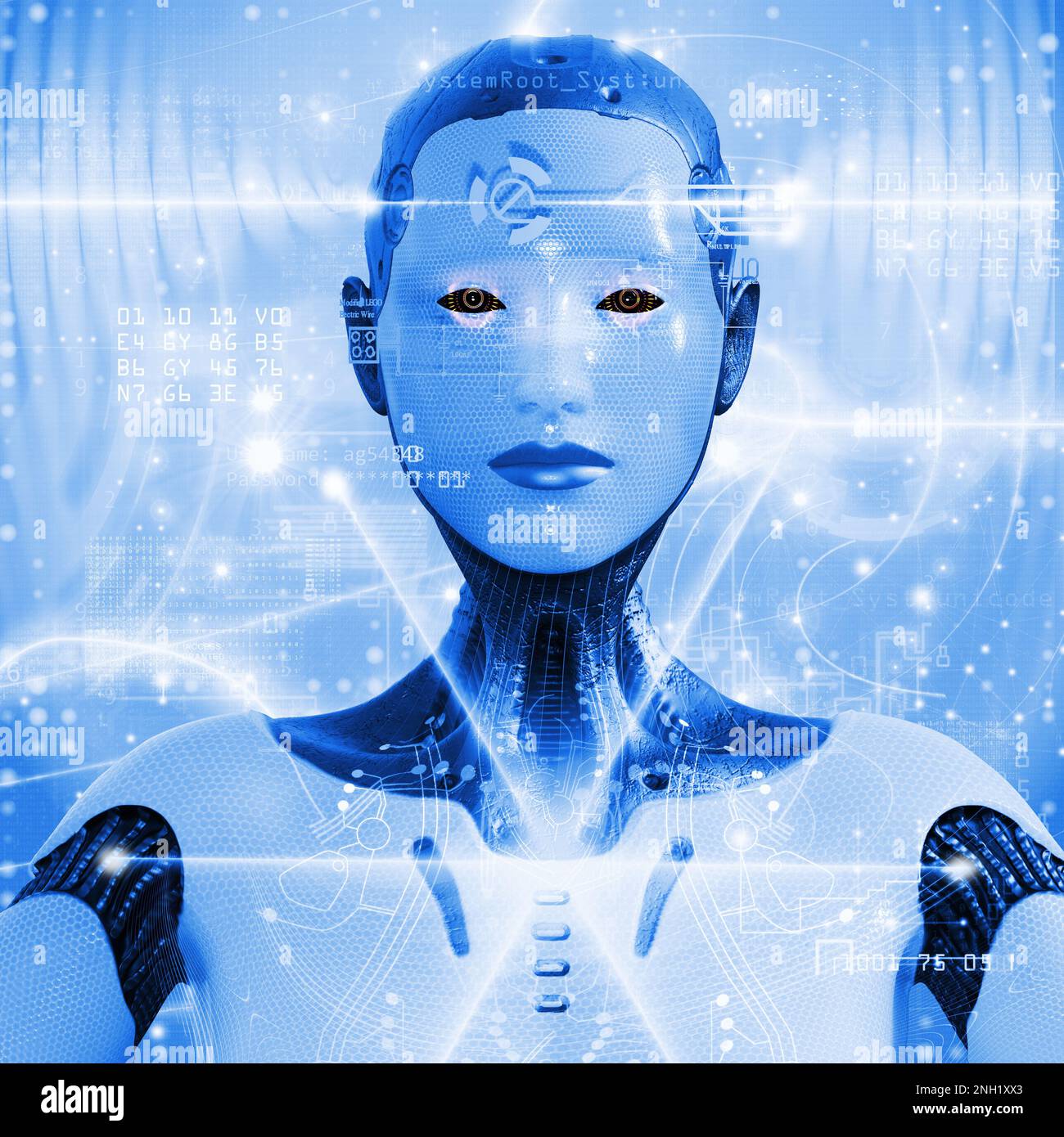 Artificial intelligence, conceptual illustration Stock Photo - Alamy