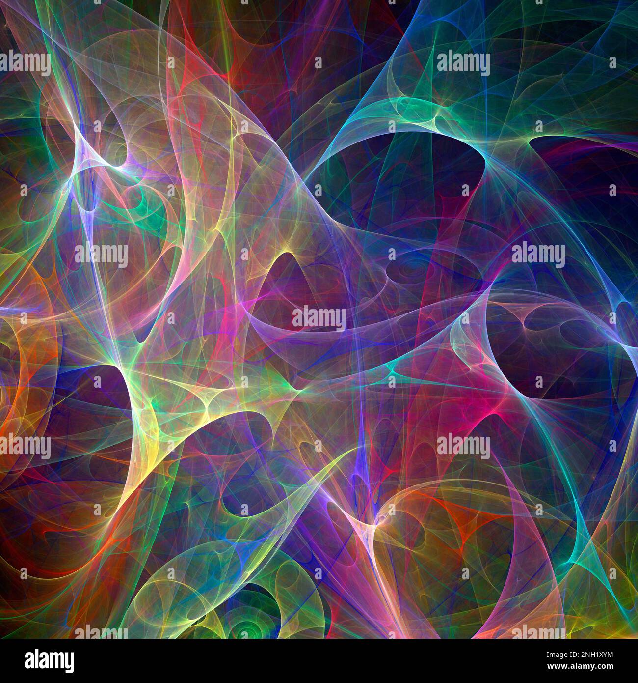 Interacting multi-dimensional surfaces, illustration Stock Photo - Alamy