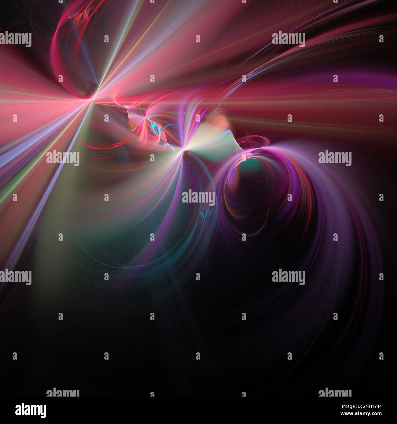 Linear and curved rays, illustration Stock Photo - Alamy