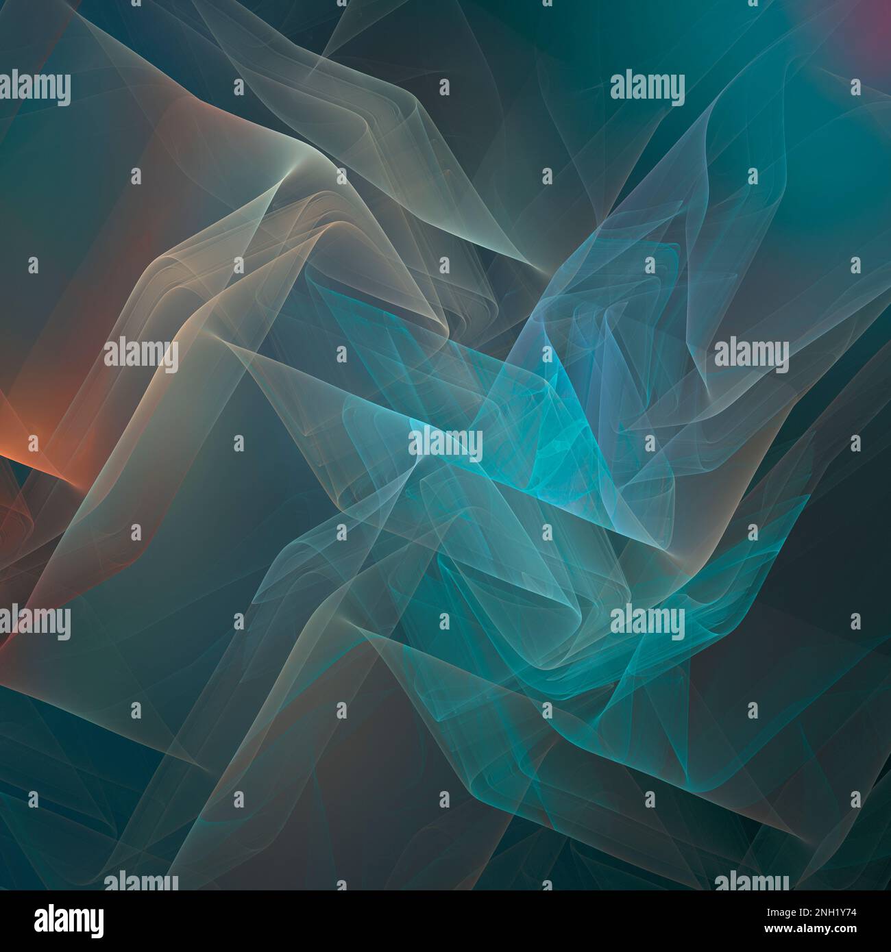 Misfolded 3D sine waves, conceptual illustration Stock Photo - Alamy