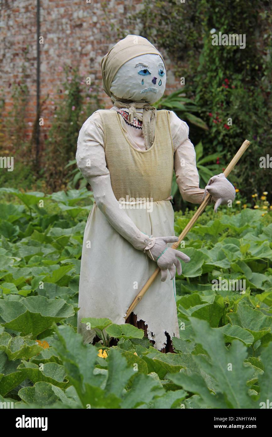 A Cinderella Themed Scarecrow in a Garden Setting Stock Photo - Alamy