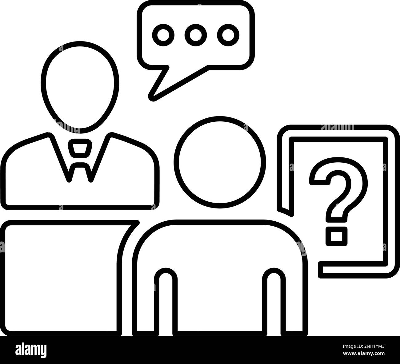 Job interview icon. Fully editable vector EPS use for printed materials ...