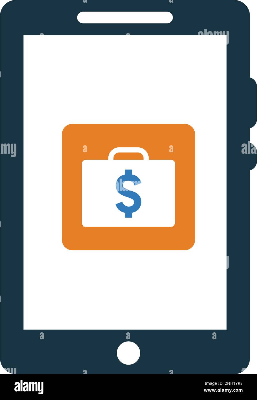 Mobile Business App Icon. Fully editable vector EPS use for printed ...