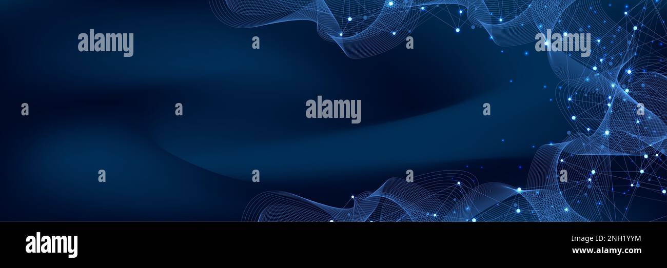 Technology abstract lines and dots connection background. Connection digital data and big data ...