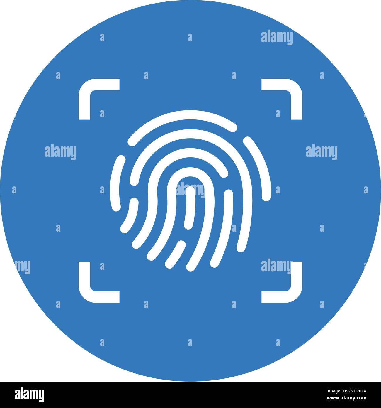 Fingerprint icon use in mobile and app development or commercial ...