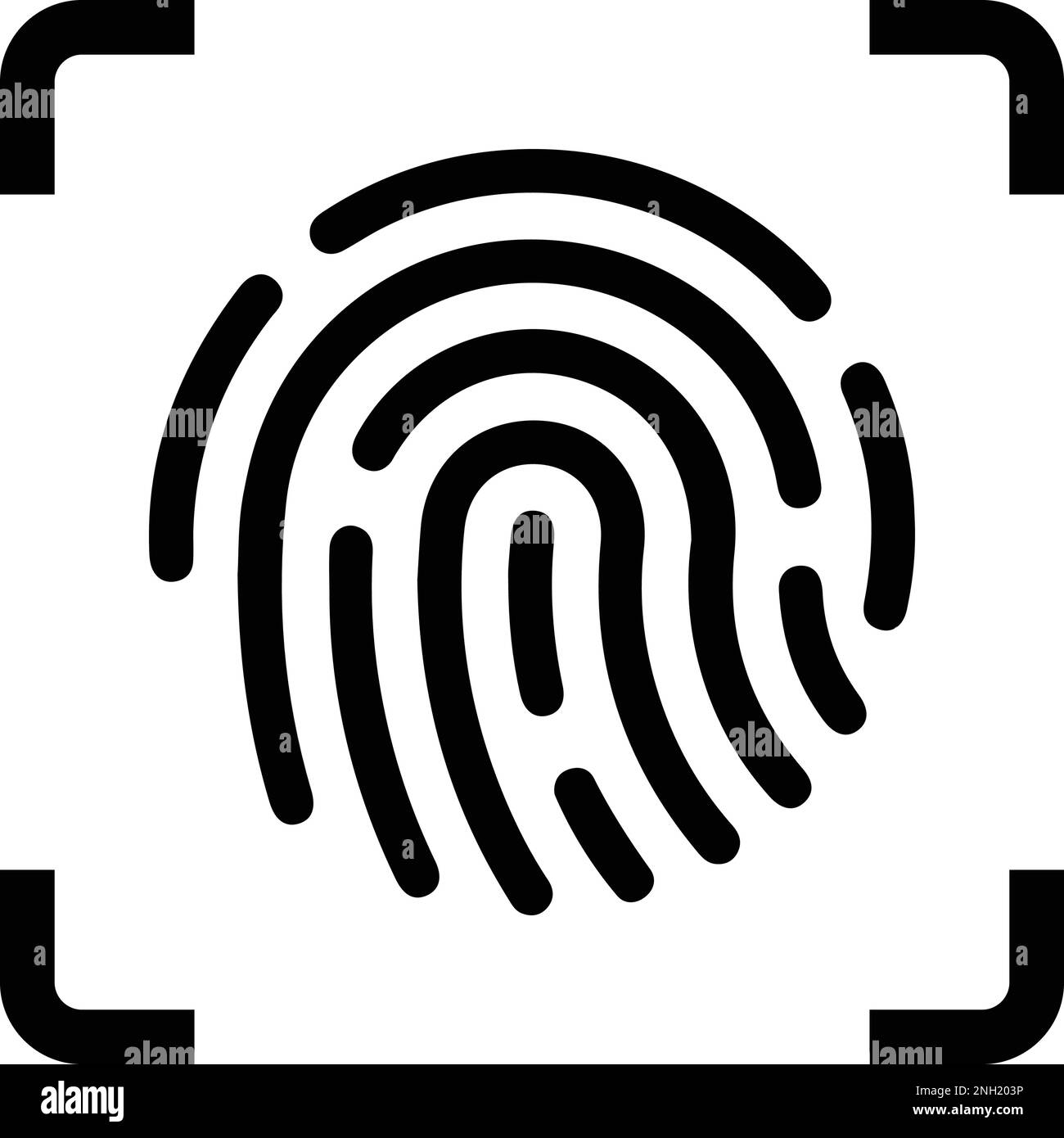 Fingerprint icon use in mobile and app development or commercial ...