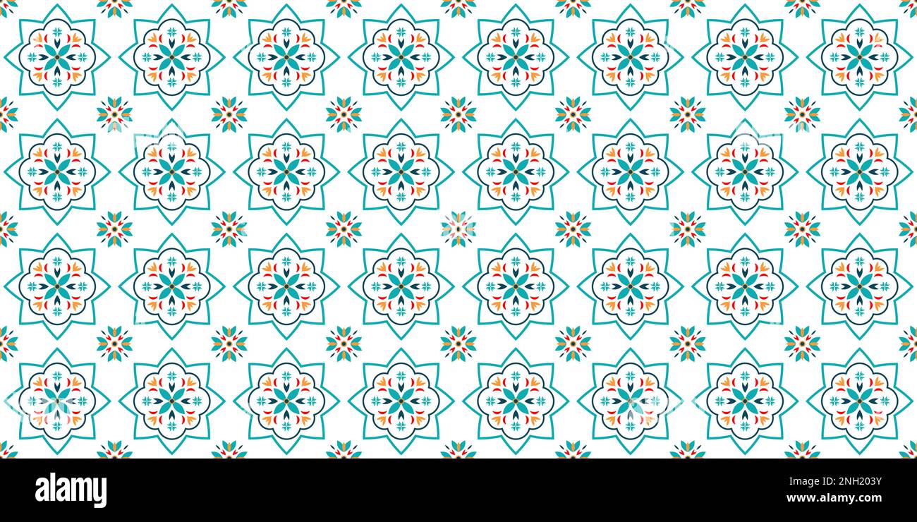 Floral seamless pattern for tile design. Ceramic tiled pattern ...