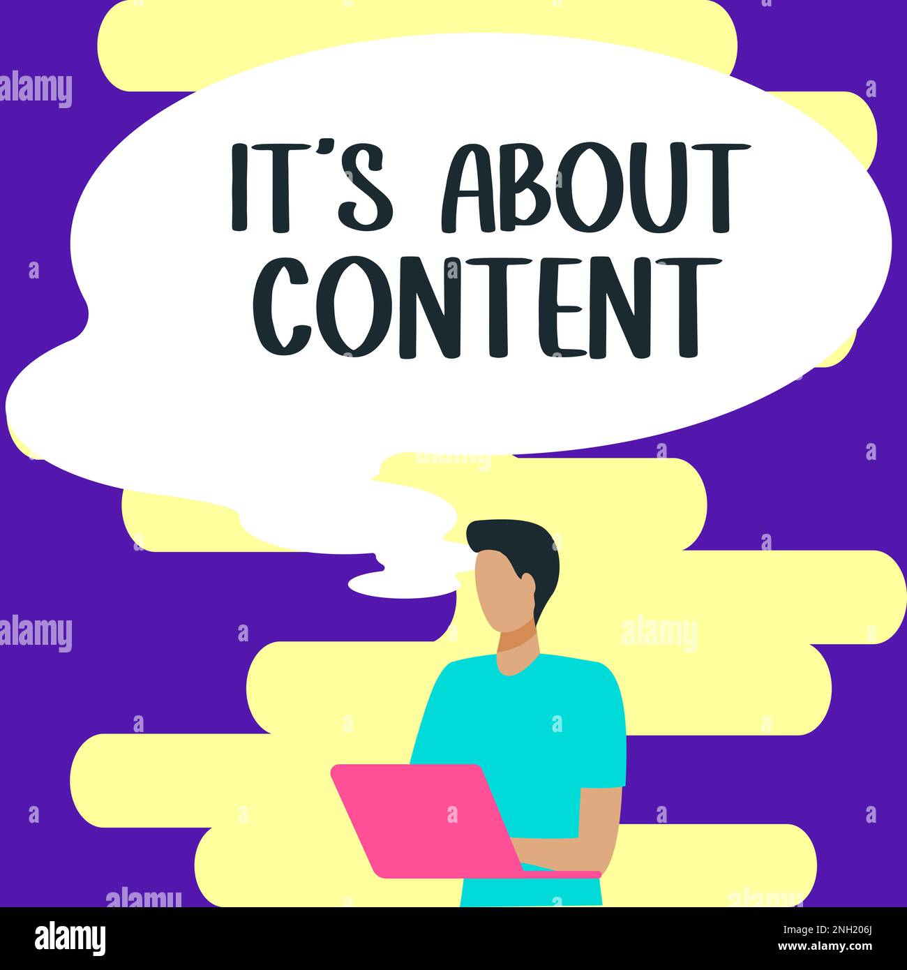 Writing displaying text It's About Content. Word for crucial website ...