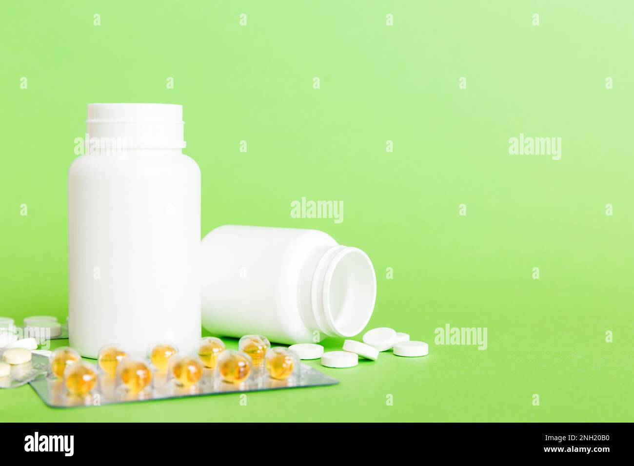 Medicine for treatment HIV infection. Pills and capsules and battle on ...