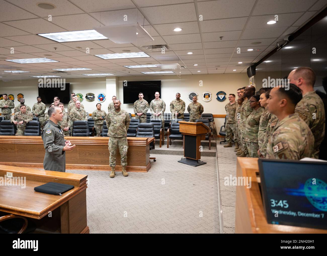 Lt. Gen. Scott L. Pleus, 7th Air Force commander (left), and Chief ...