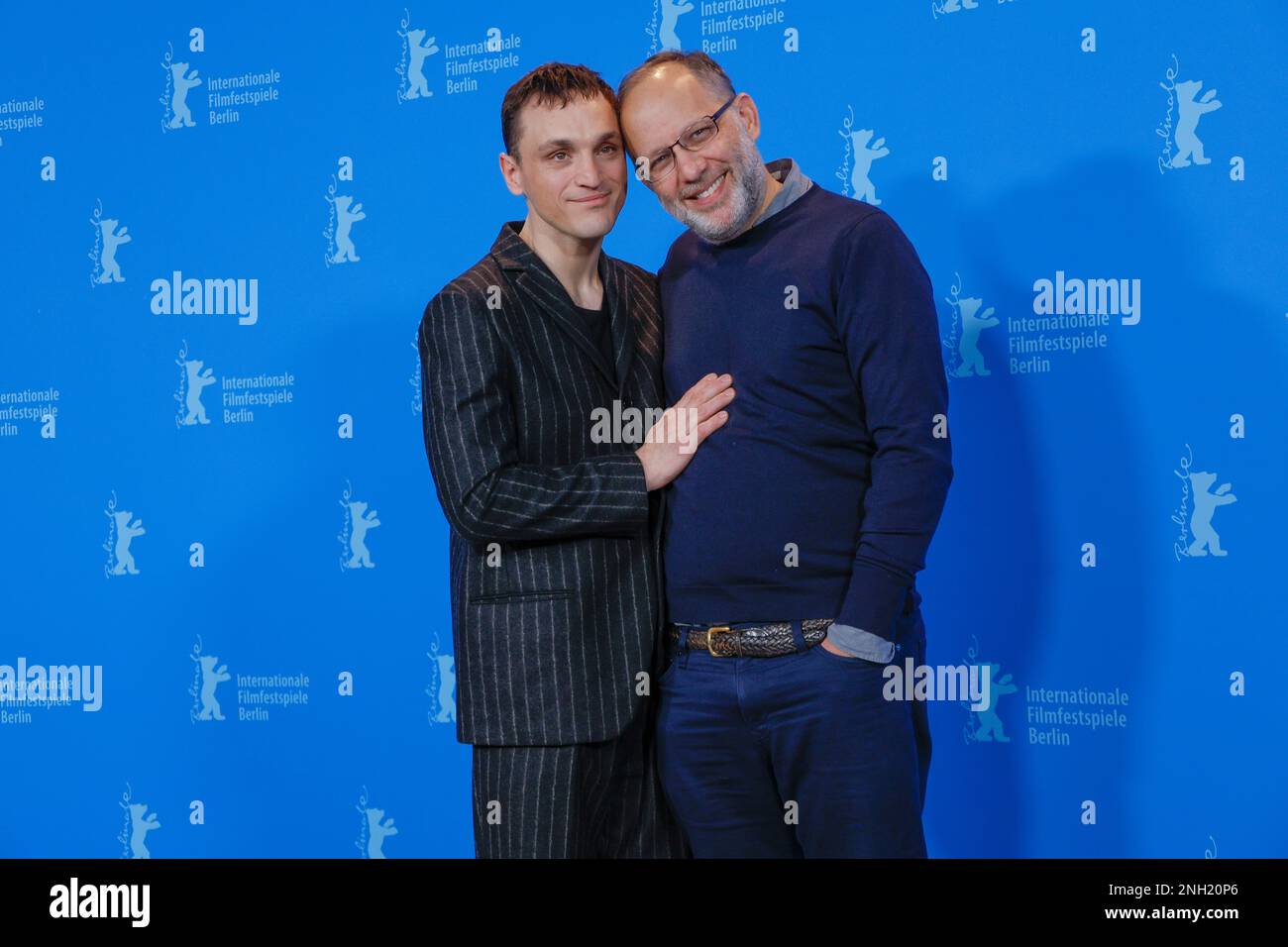 Franz Rogowski, left, and director Ira Sachs pose for photographers at ...