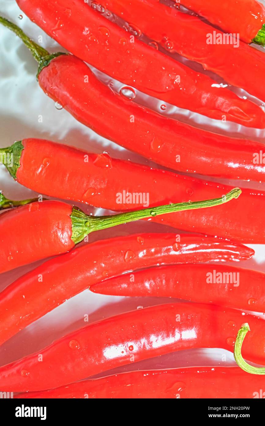 Closeup paprika splashing liquid in hi-res stock photography and images ...