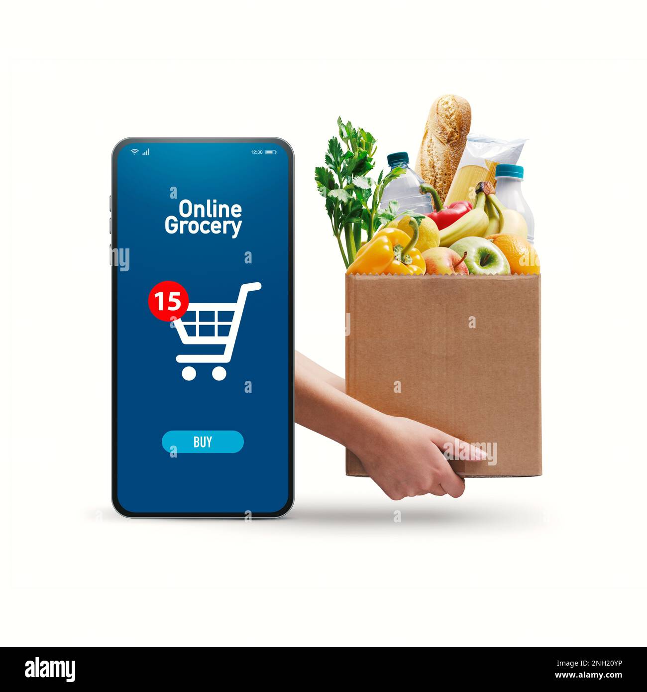 Groceries app Cut Out Stock Images & Pictures - Alamy