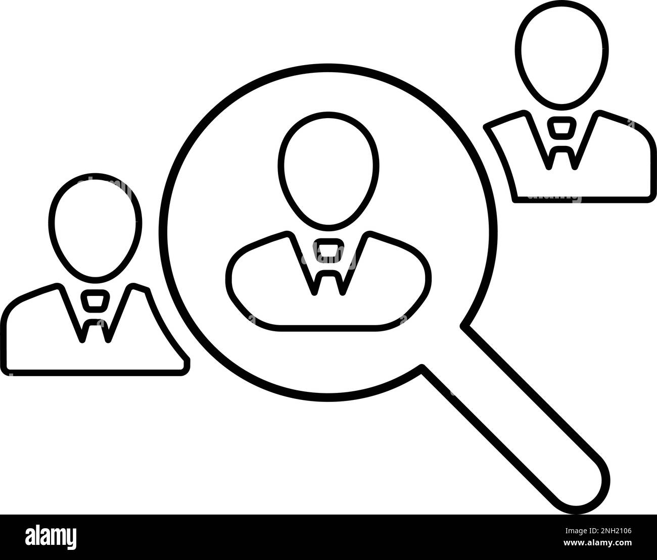 Search Right Candidate Icon symbol for use on mobile apps, print media ...