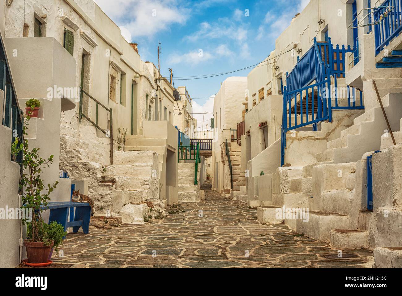 The characteristic neighborhood of Castro in Chora village, Folegandros ...
