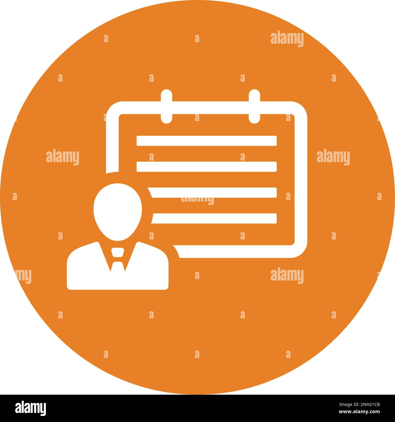 Employee report icon symbol for use on mobile apps, print media and web ...