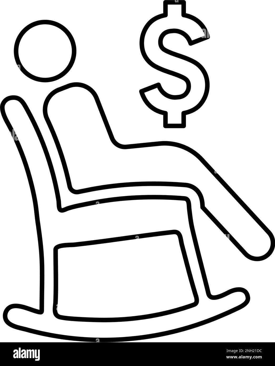 Retirement, pension icon symbol for use on mobile apps, print media and ...