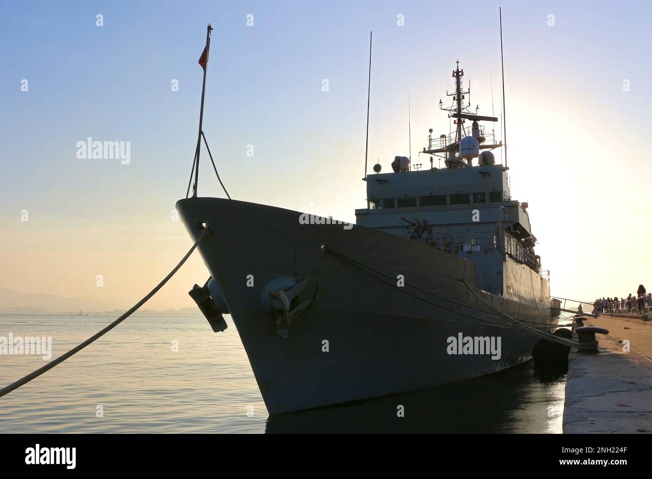 Spanish patrol boat Serviola P-71 launched 10 May 1990 moored in the ...