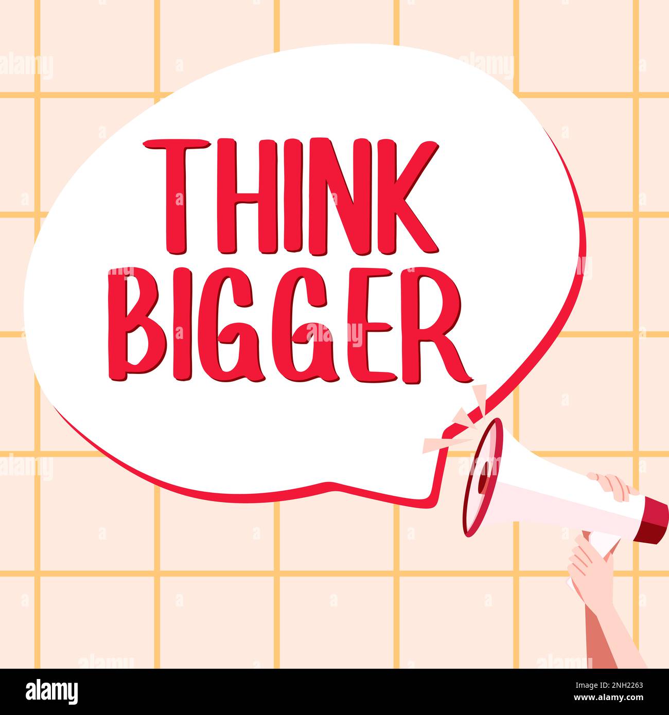 Text caption presenting Think Bigger. Business showcase being able to ... Text caption presenting Think Bigger. Business showcase being able to ...
