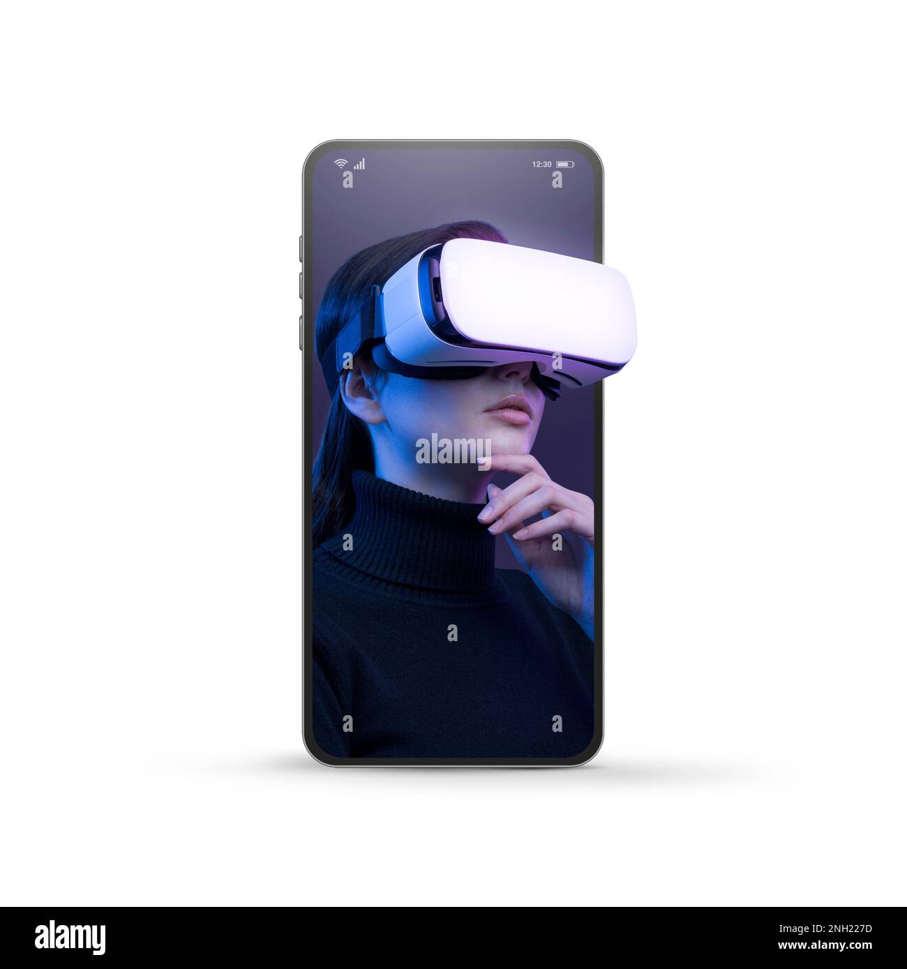 Virtual communication interface on Cut Out Stock Images & Pictures - Alamy