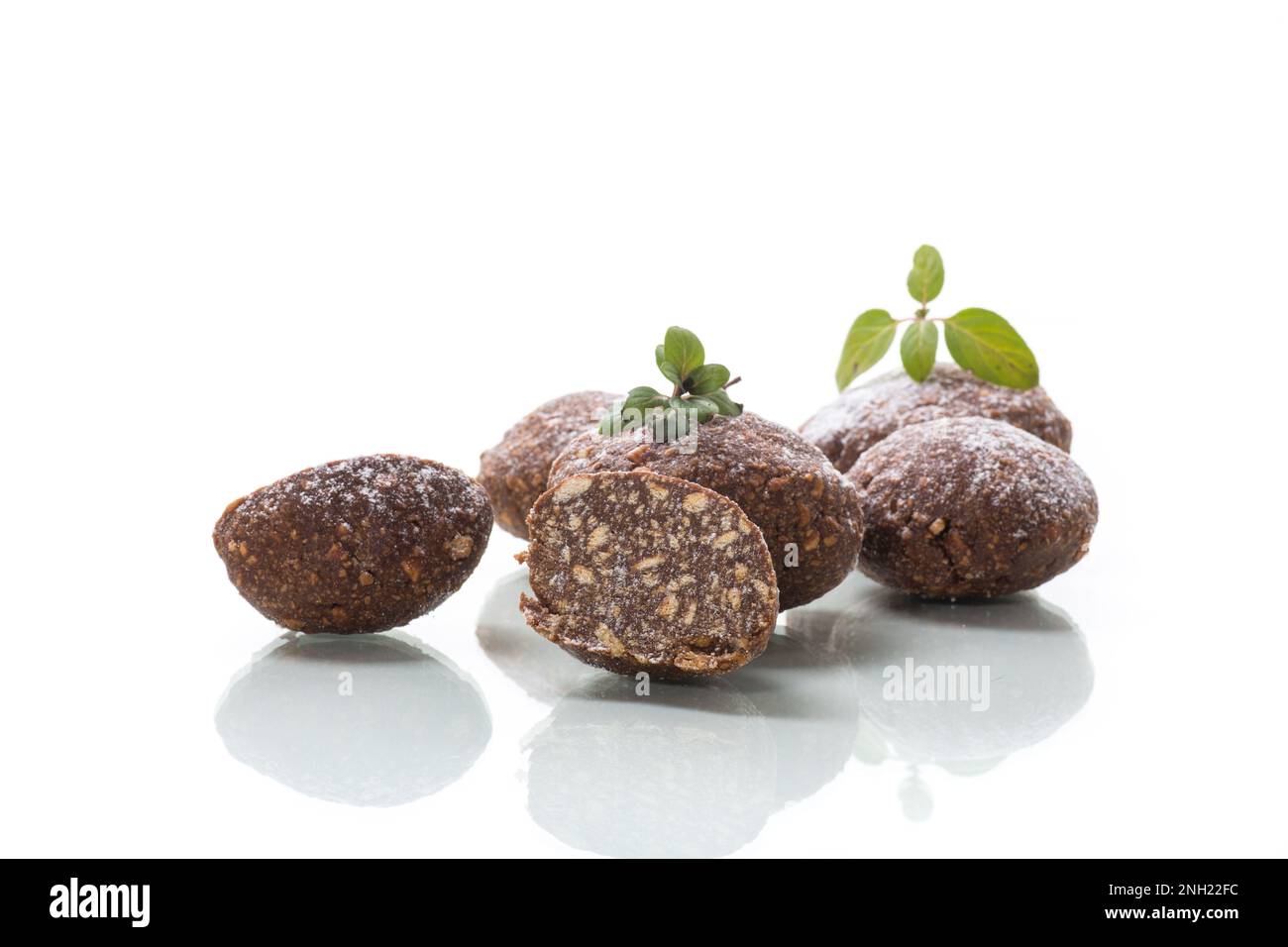 chocolate sweet cakes made from pureed biscuits with additives ...