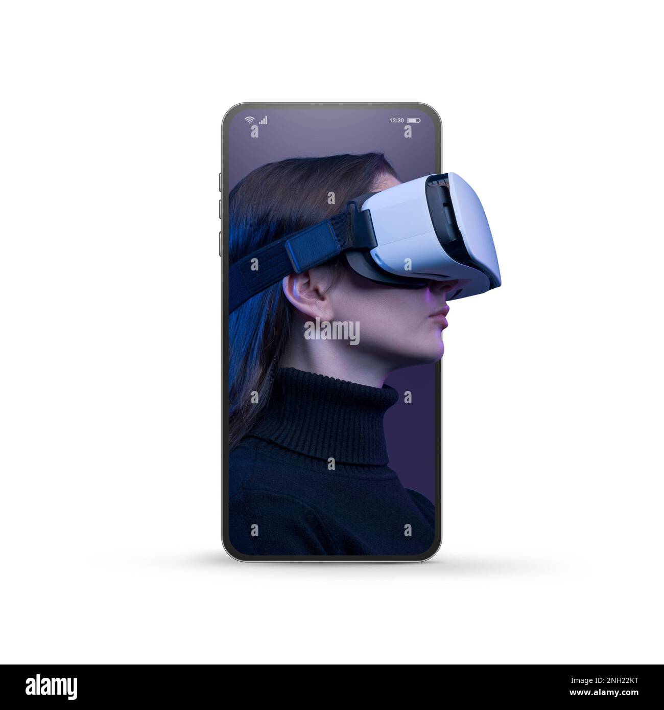 Woman in vr headset Cut Out Stock Images & Pictures - Alamy