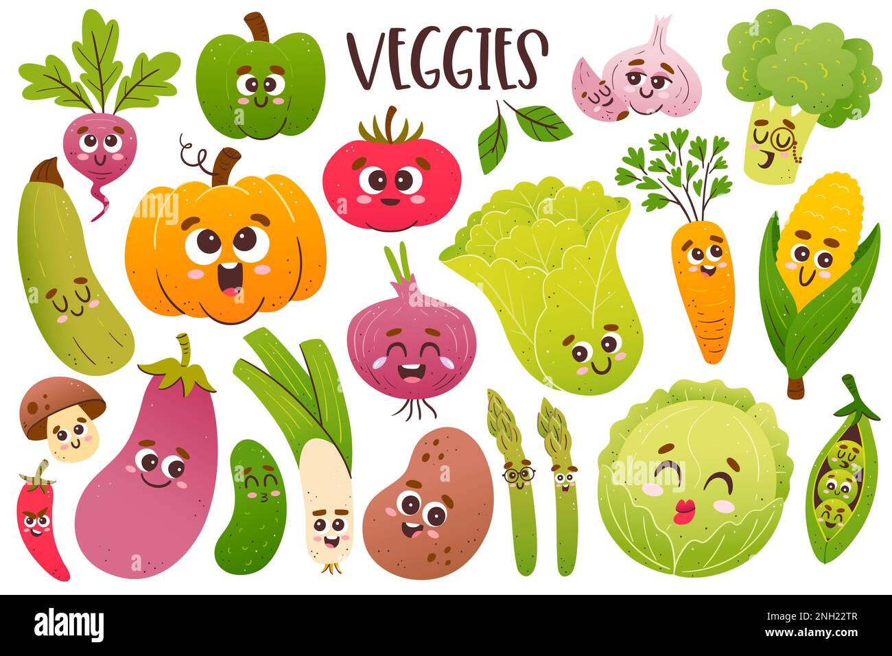 Cartoon vegetables Cut Out Stock Images & Pictures - Alamy
