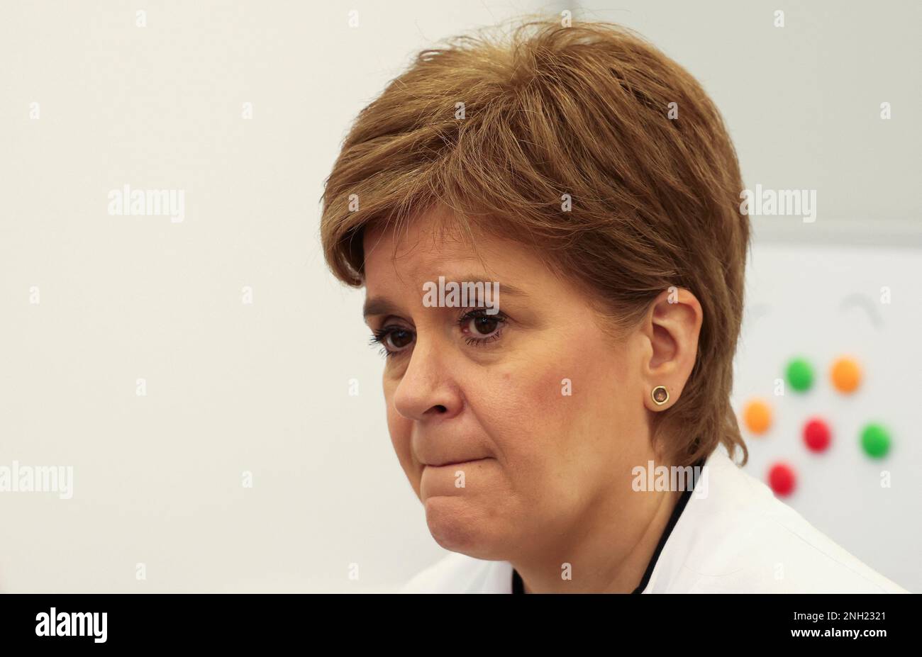 First Minister Nicola Sturgeon during a visit to the Roslin Innovation ...