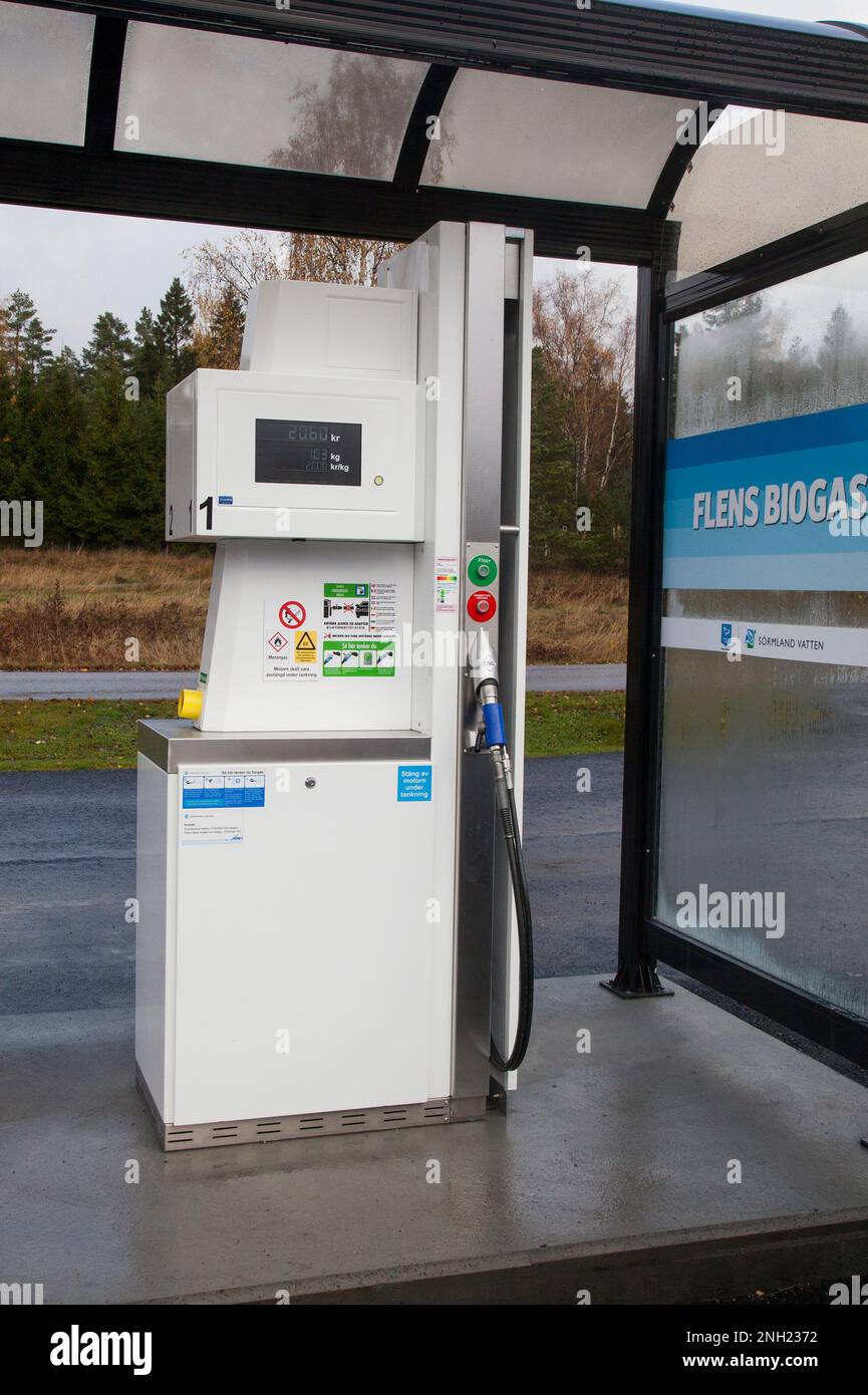 Pump at a biogas station in Flen Stock Photo - Alamy